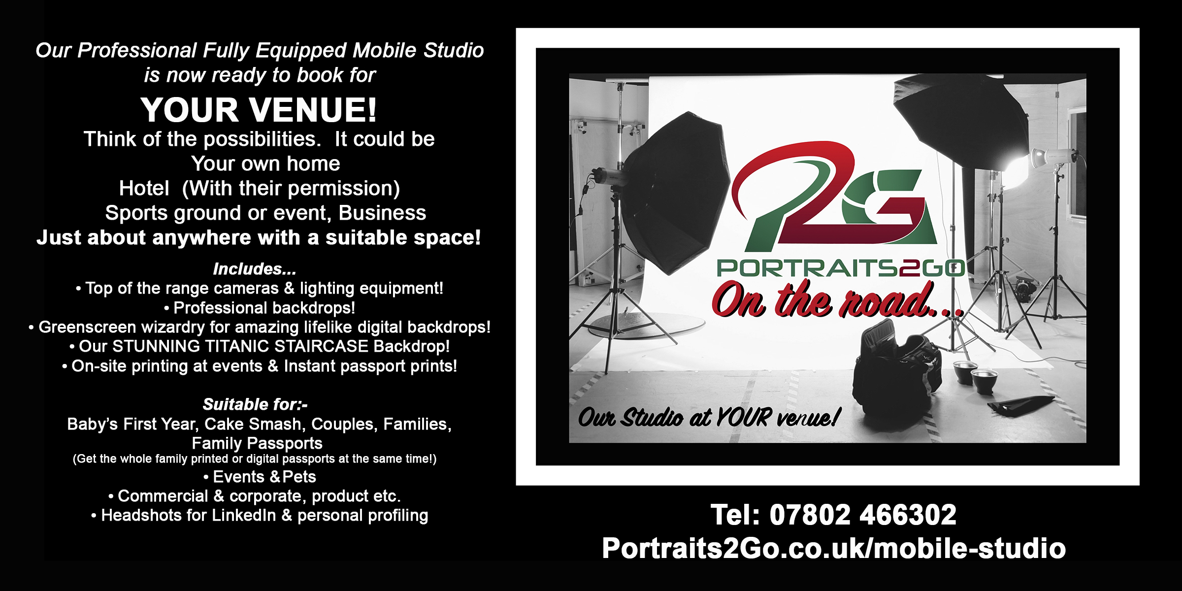 Mobile Studio | Portraits2Go.co.uk